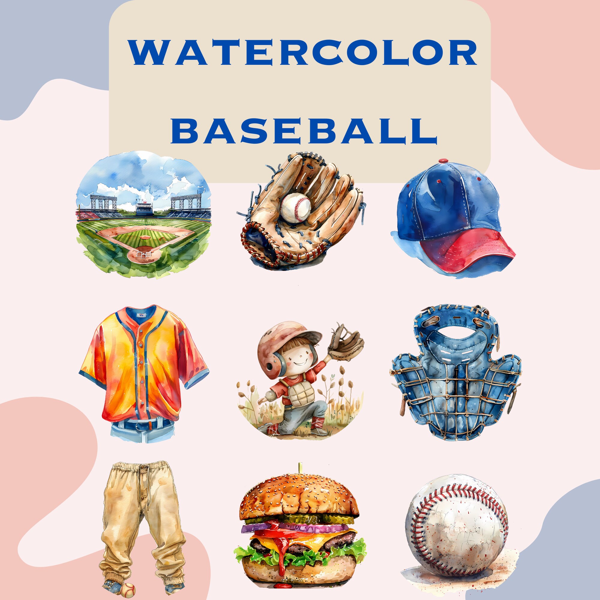 Watercolor Baseball Clipart, 19 PNG Baseball Clipart, Baseballer, Sport ...