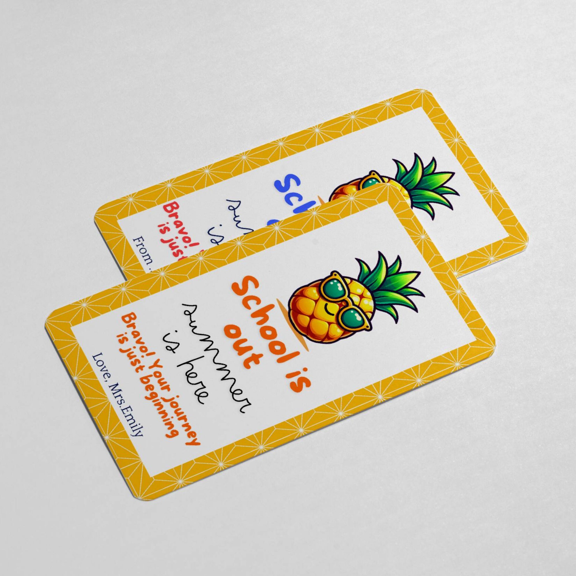 School is Out Summer is Here Tag Thank You Gift Tag Editable Pineapple ...