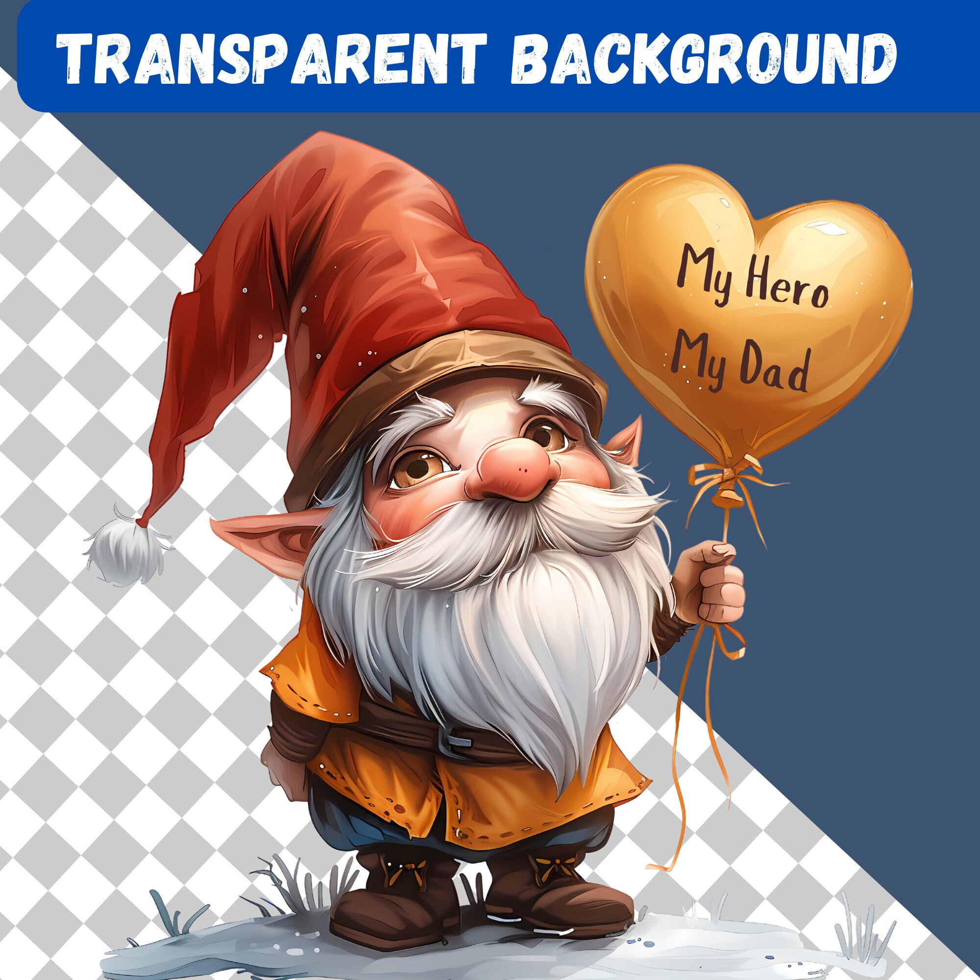 Watercolor Father's Day Gnomes Clipart, Gnome Sublimation Dad Son PNG ...