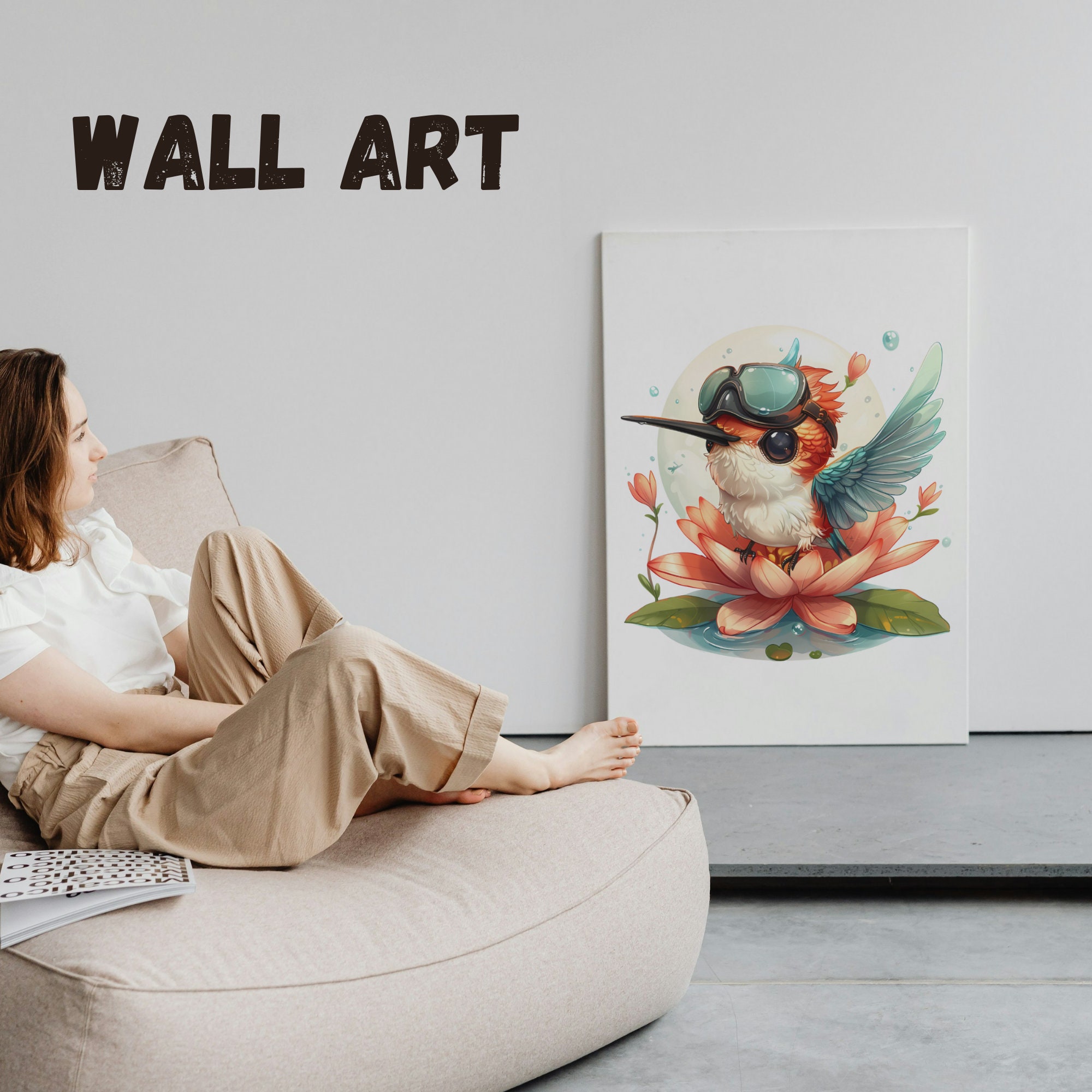 23 Watercolor Hummingbirds Clipart, Chibi Clipart, Funny Birds Clipart ...