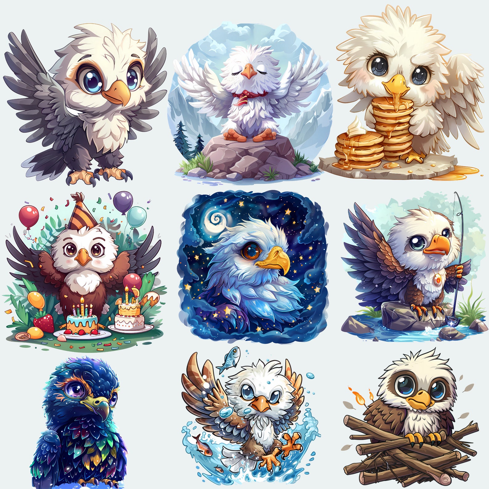 25 Eagle PNG Clipart, Watercolor Eagle Clipart, High-quality Image ...