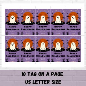 Halloween Favor Tag Cute Ghost Gift Tag Halloween Treat Tag Boo Gift ...