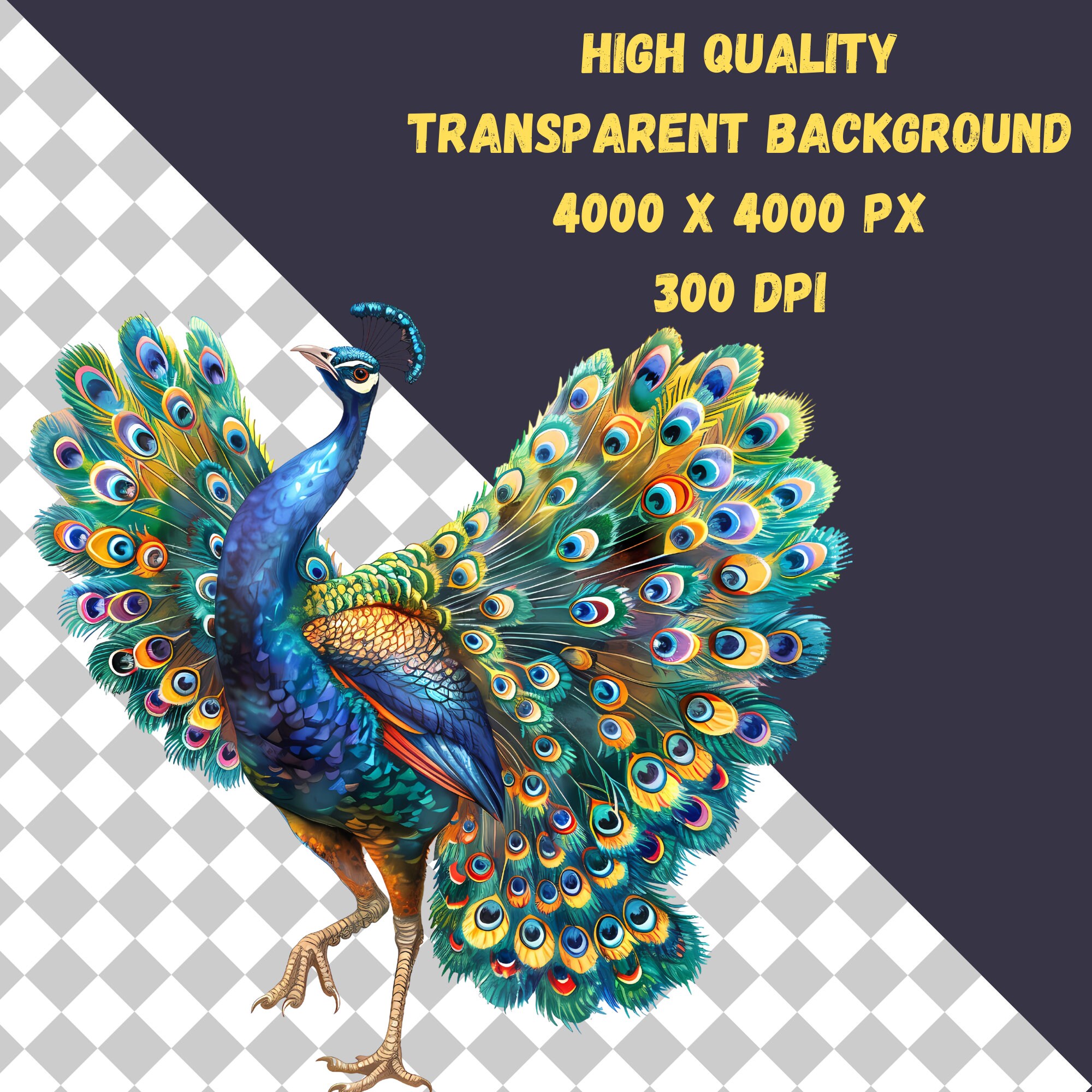 5 Peacock Clipart, Watercolor Peacock, Bird Clipart, High Quality PNG ...