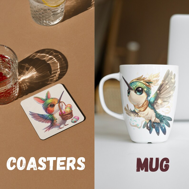 23 Watercolor Hummingbirds Clipart, Chibi Clipart, Funny Birds Clipart ...