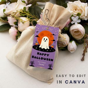 Halloween Favor Tag Cute Ghost Gift Tag Halloween Treat Tag Boo Gift ...