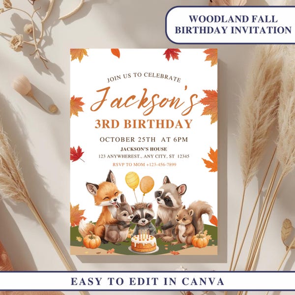 Woodland Birthday - Etsy