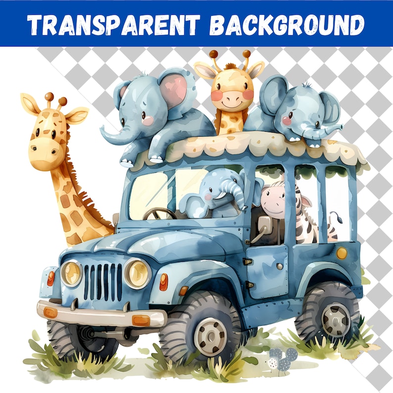 35 Watercolor Safari Animals Clipart Jungle Adventure Clipart Baby ...