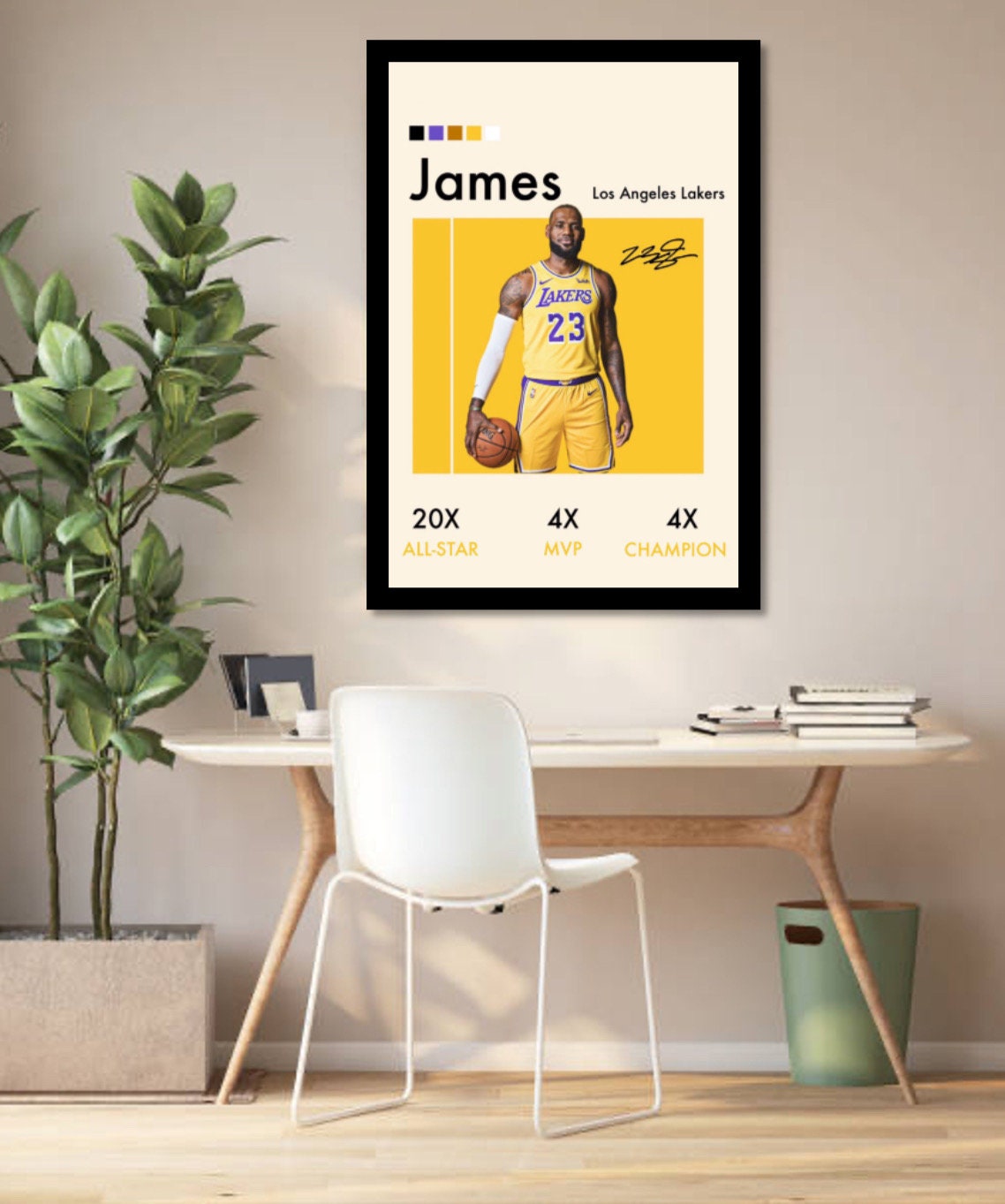 Lebron James Poster, Lebron James Wall Art, Los Angeles Lakers Poster ...