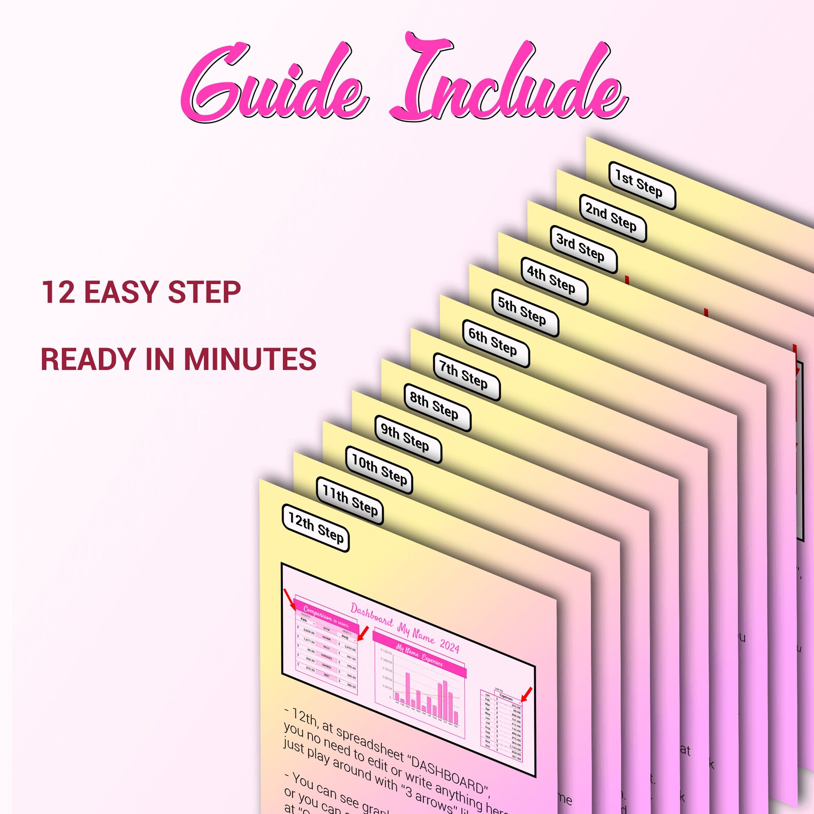 Pink Ladies Budget Planner: Annual Google Sheets Template (digital ...