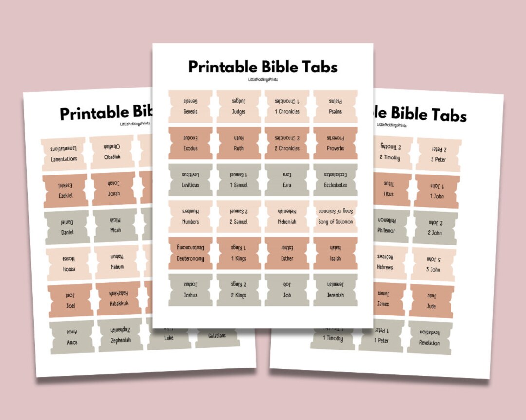Printable Bible Tabs Colorful - Etsy