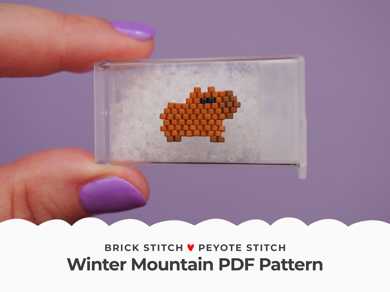 Capybara Brick Stitch Pattern, Cute Capy Peyote Stitch Earrings, Mini ...