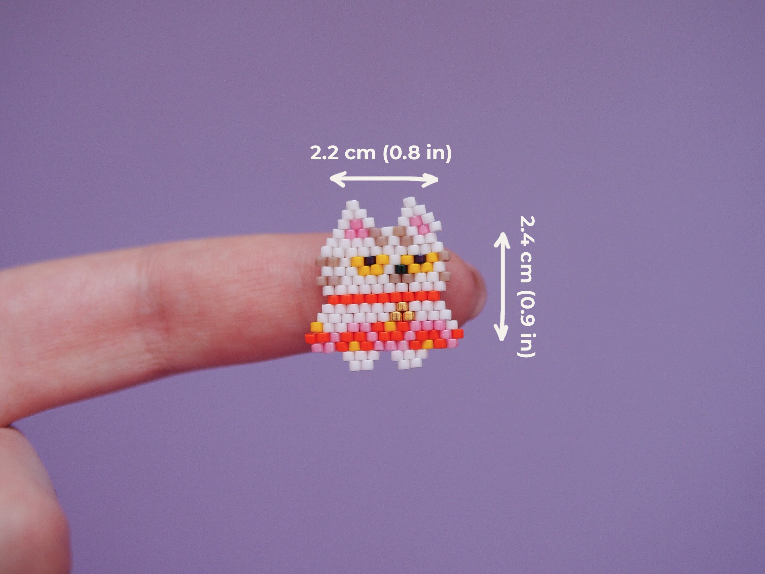 Pool Cat Brick Stitch Pattern, Swimming Kitten Peyote Stitch Charm ...