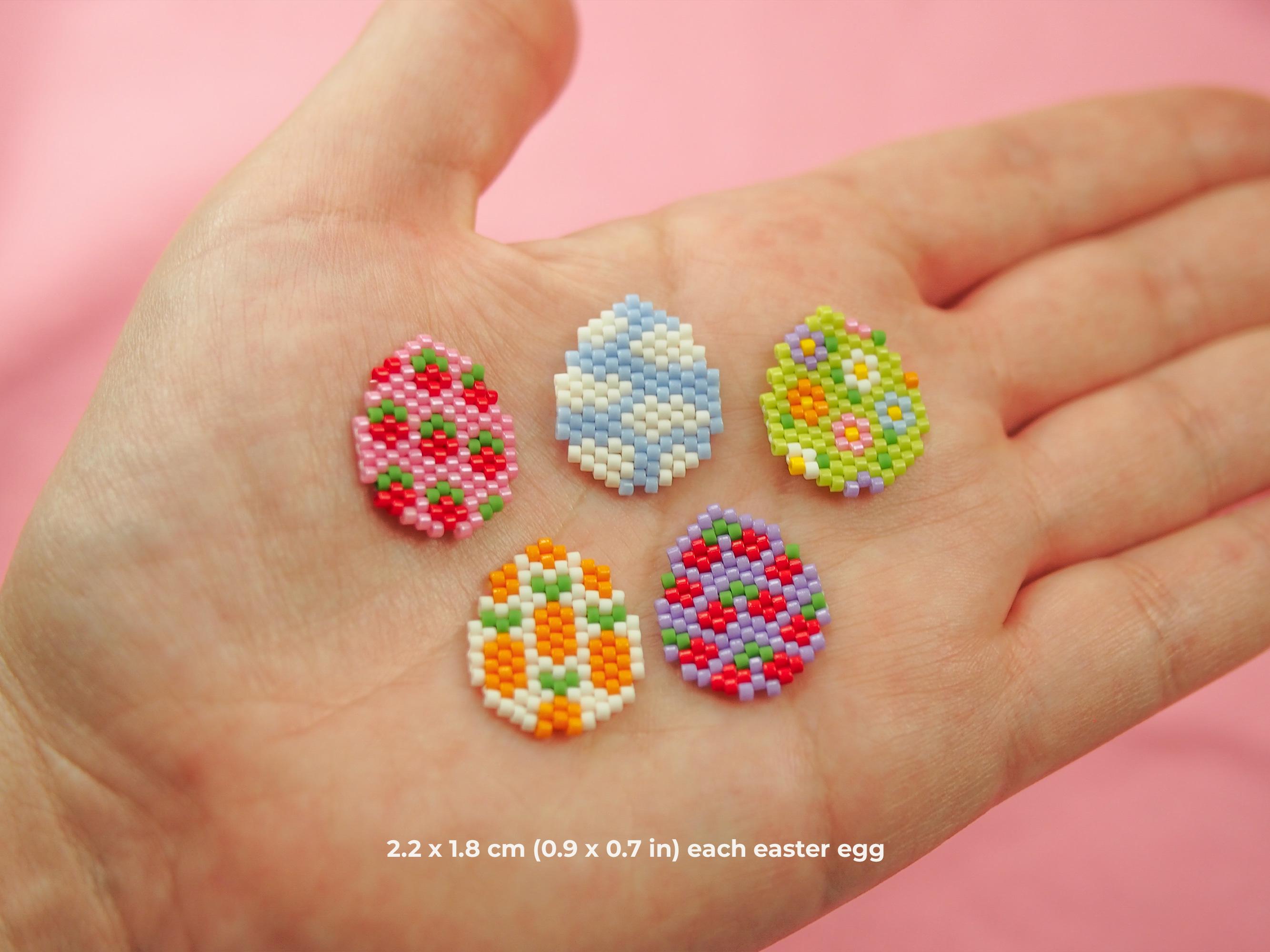 Easter Eggs Brick Stitch Pattern, Cherries Peyote Earrings Pattern for ...