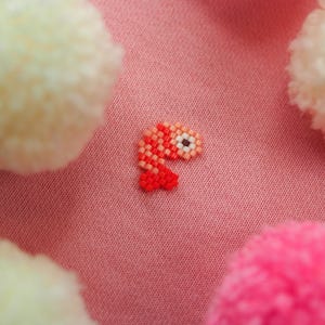 Tiny Shrimp Brick Stitch Pattern for DIY Beaded Crayfish Charms or ...
