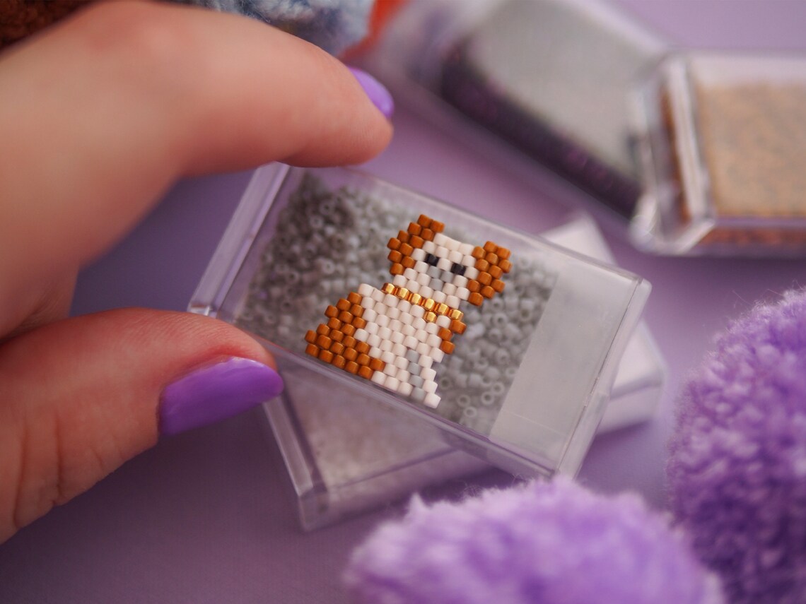Staffordshire Dog Stitch Pattern, King Charles Spaniel Stitch Earrings ...