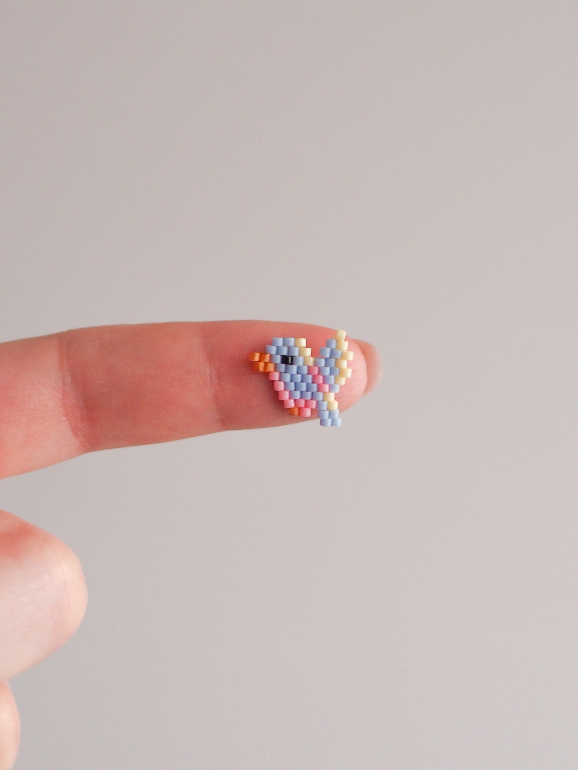 Blue Bird Brick Stitch Pattern, Small Hummingbird Peyote Stitch ...