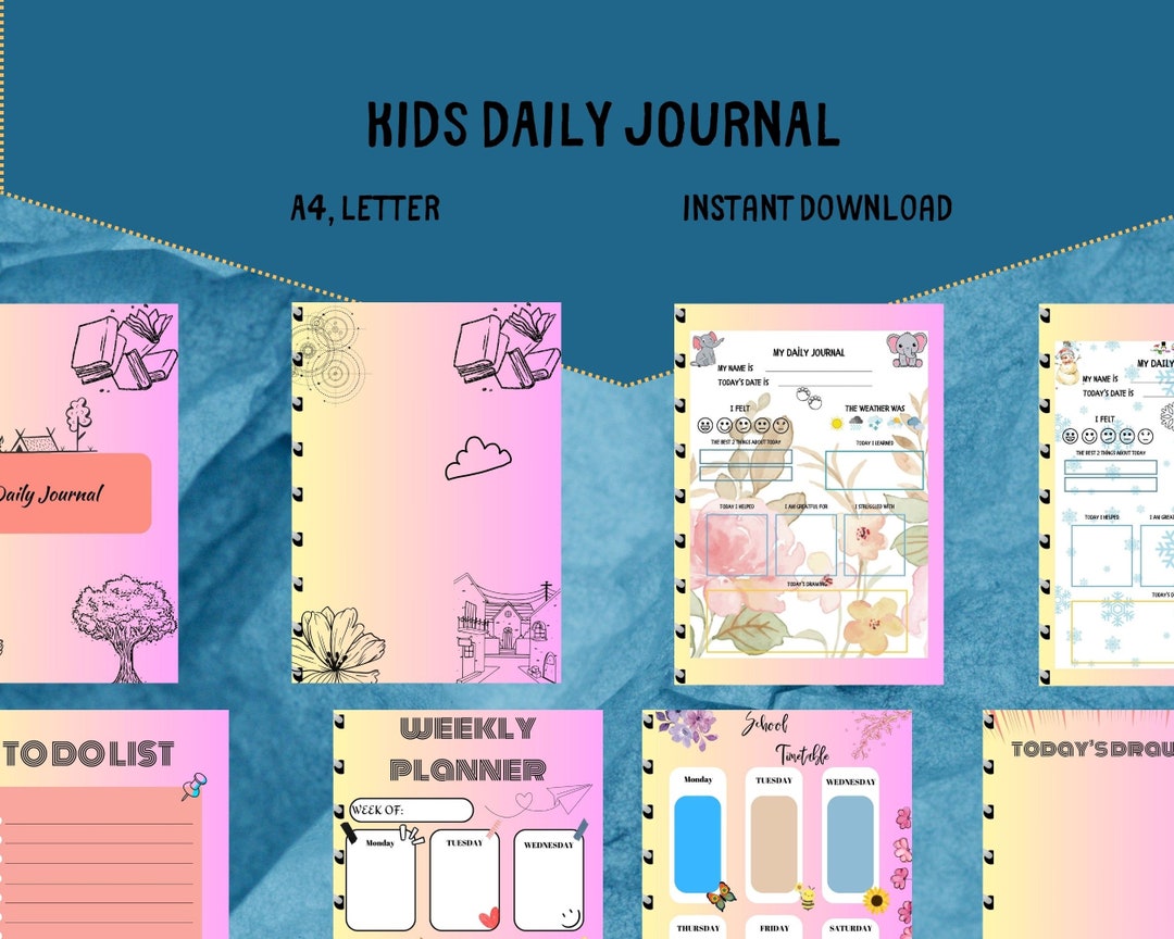 Digital Planner for Kids Daily Planner Weekly Planner Printable Digital ...