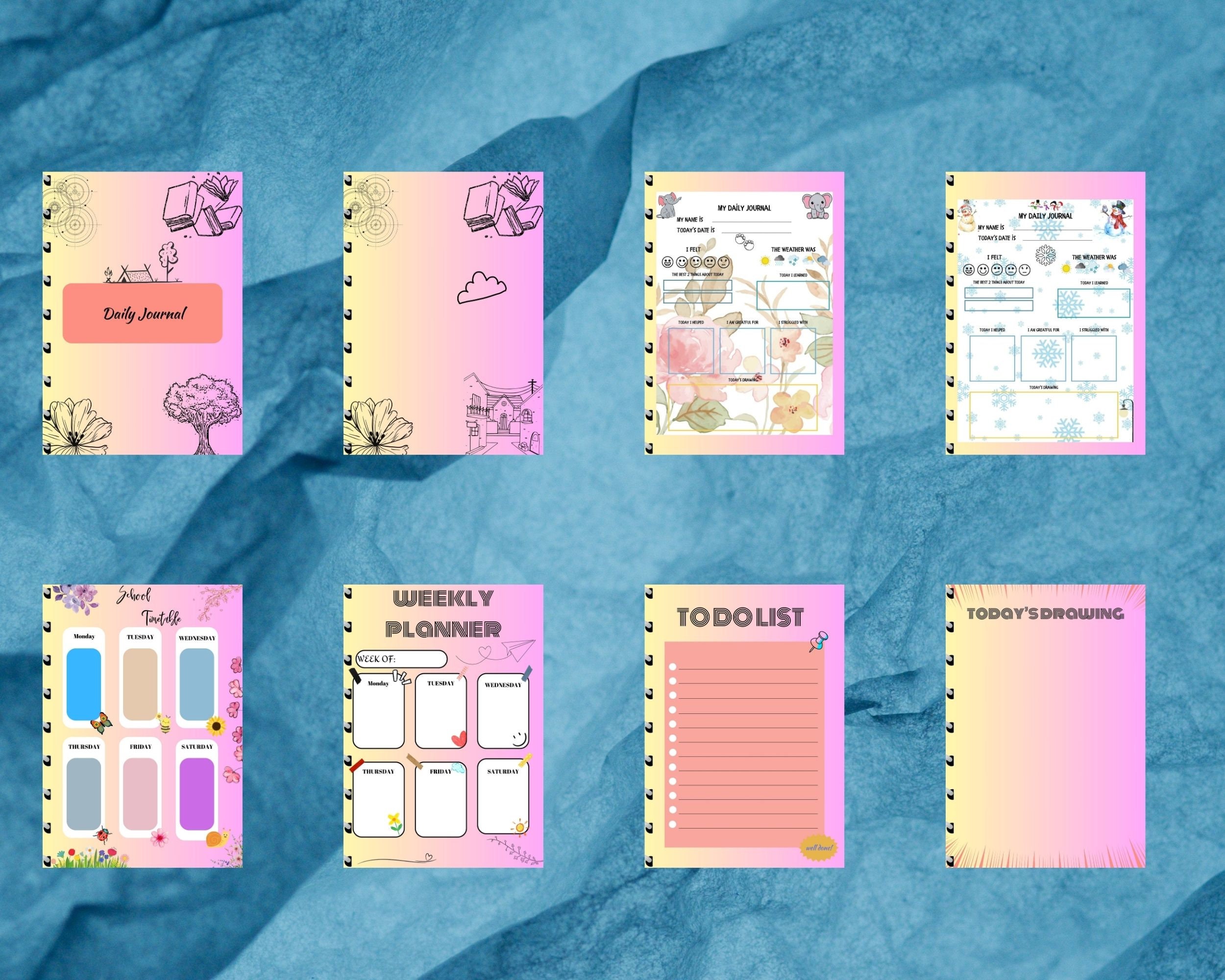 Digital Planner for Kids Daily Planner Weekly Planner Printable Digital ...