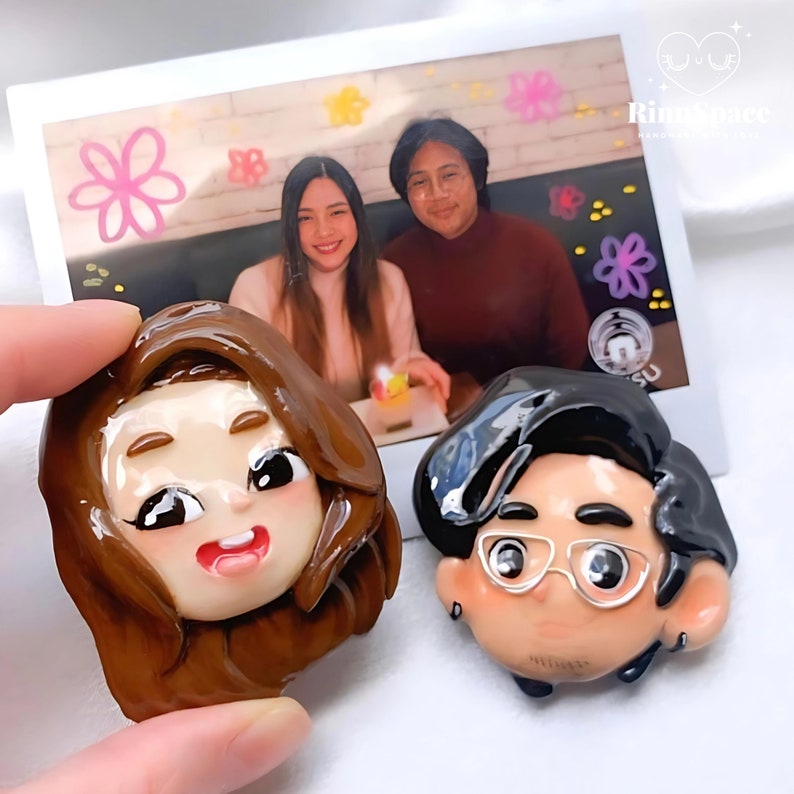 Handmade Custom Portrait Magnets and Brooch Pins Perfect Unique ...