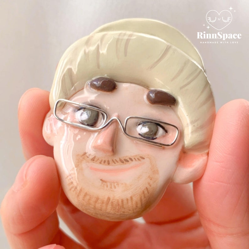 Handmade Custom Portrait Magnets and Brooch Pins Perfect Unique ...