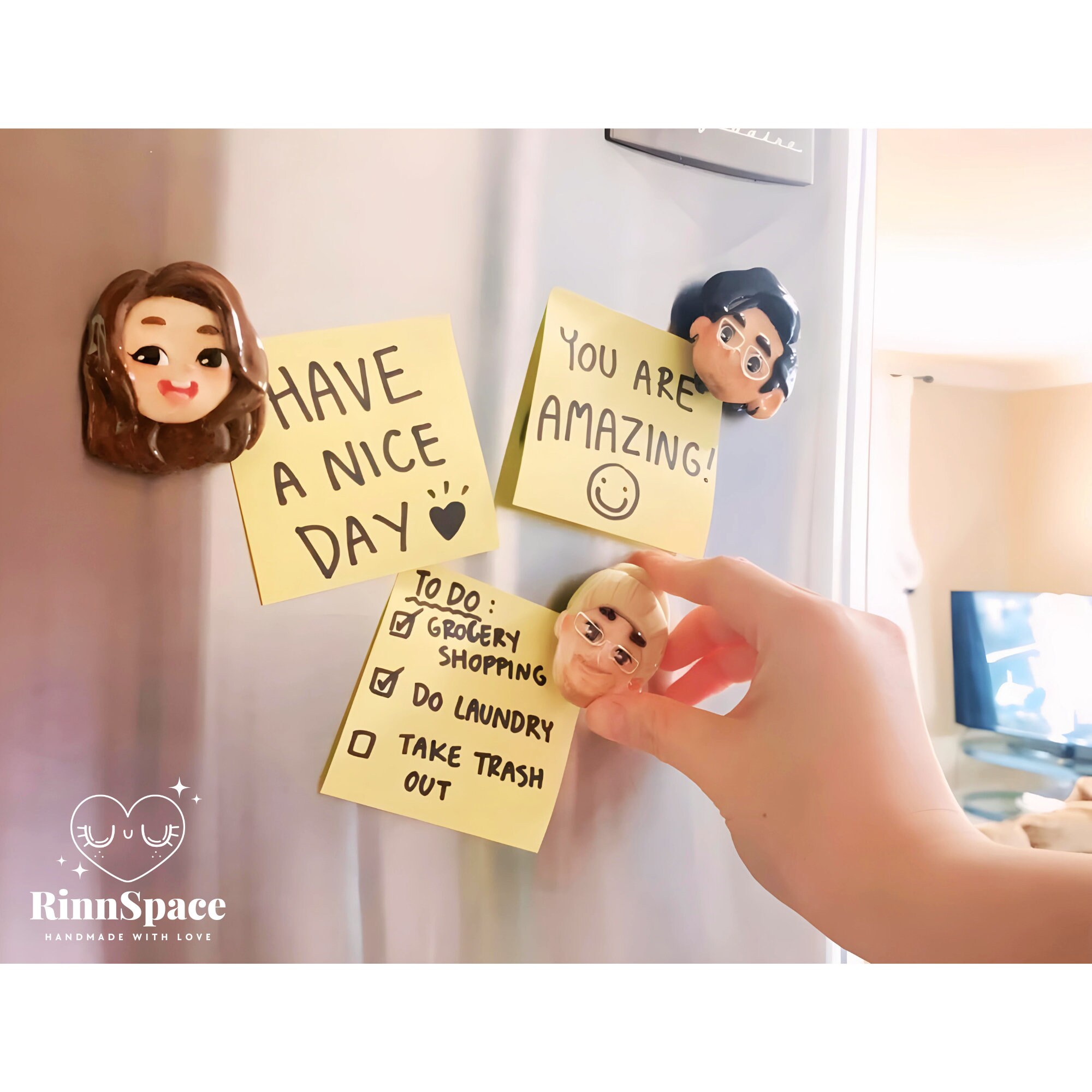 Handmade Custom Portrait Magnets and Brooch Pins Perfect Unique ...