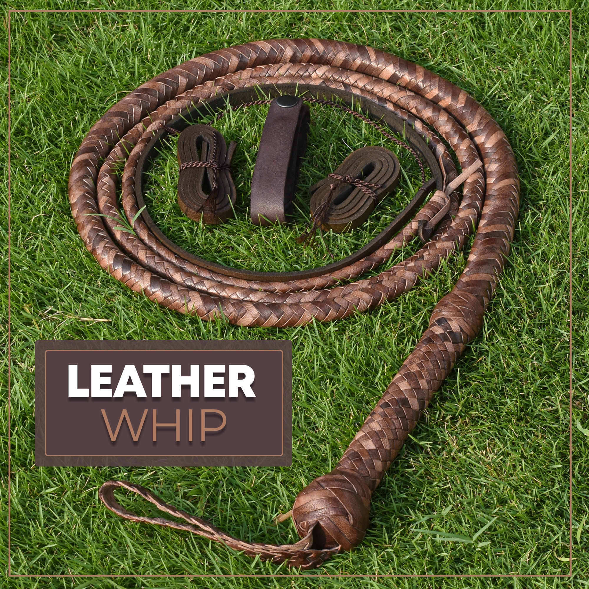 Leather Bullwhip Kangaroo Hide Leather Bullwhip 04ft to 16ft Long ...