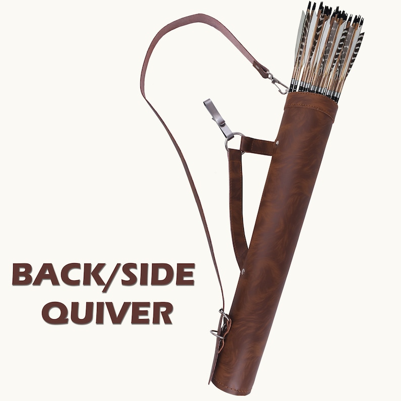 Back Arrow Quiver Genuine Cow Leather Arrow Holder Traditional Quivers ...