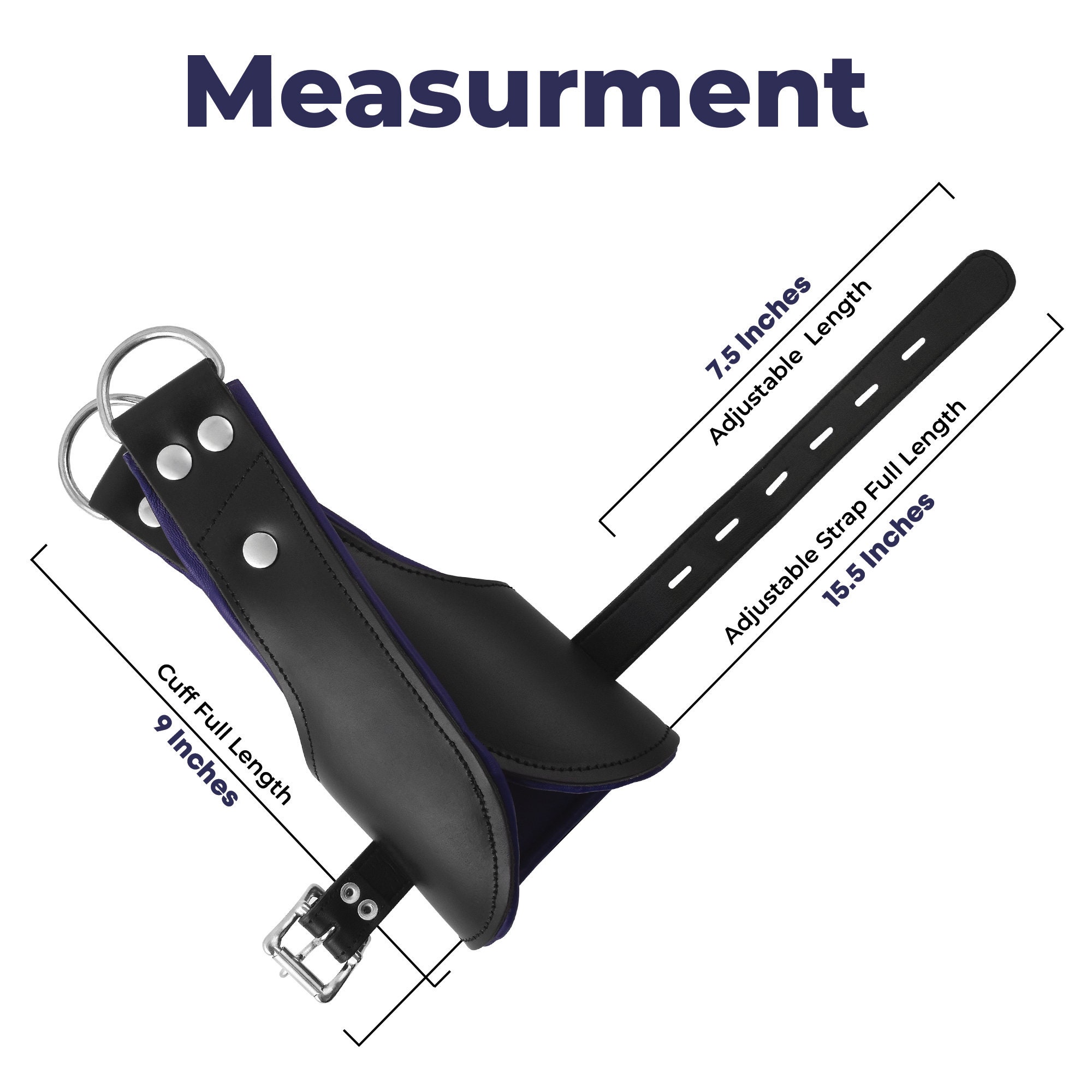 Real Cow Leather Wrist Cuffs, Bdsm Bondage Set 2 Pieces Suspension ...