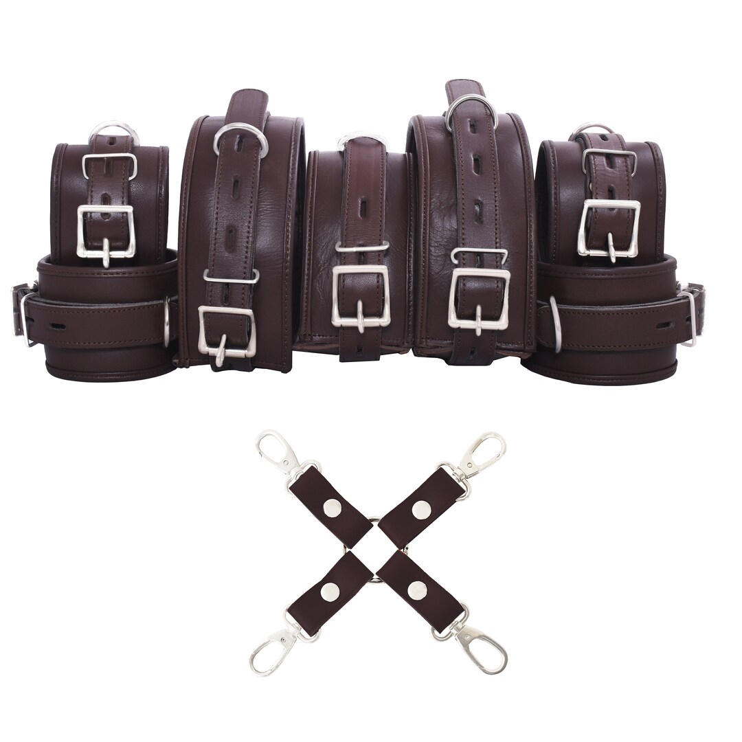 Chocolate Brown 7pcs Harness Restraints Set for Role Play & Couples ...