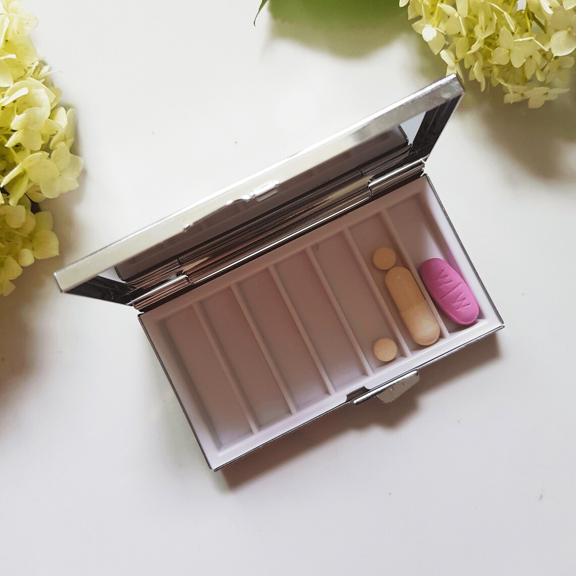 Flower Pill Case, Pill Case, 7 Day Pill Box, Pill Container 7 Sections ...
