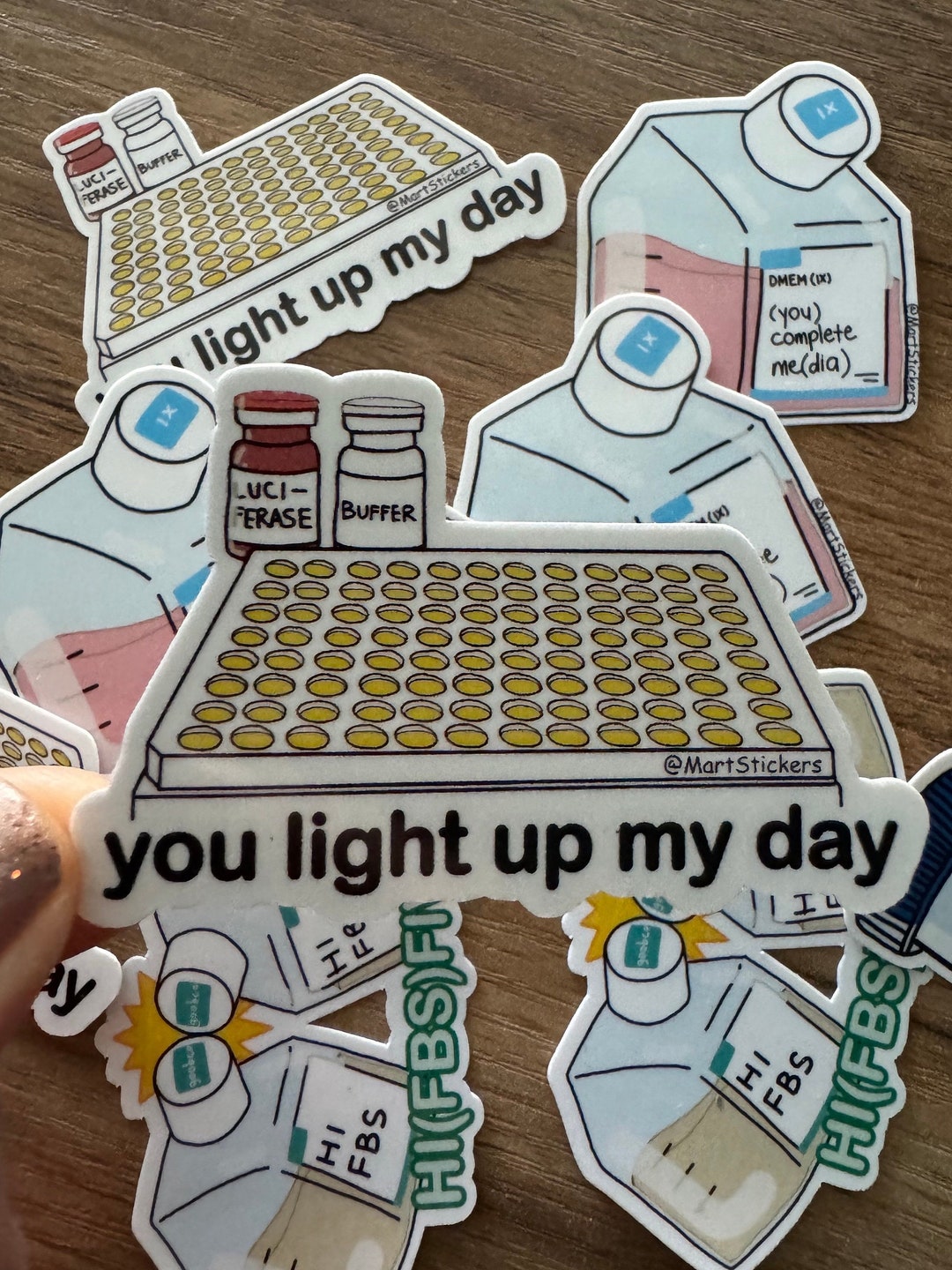 Luciferase “you Light up My Day” - Lab Pun Sticker - Etsy