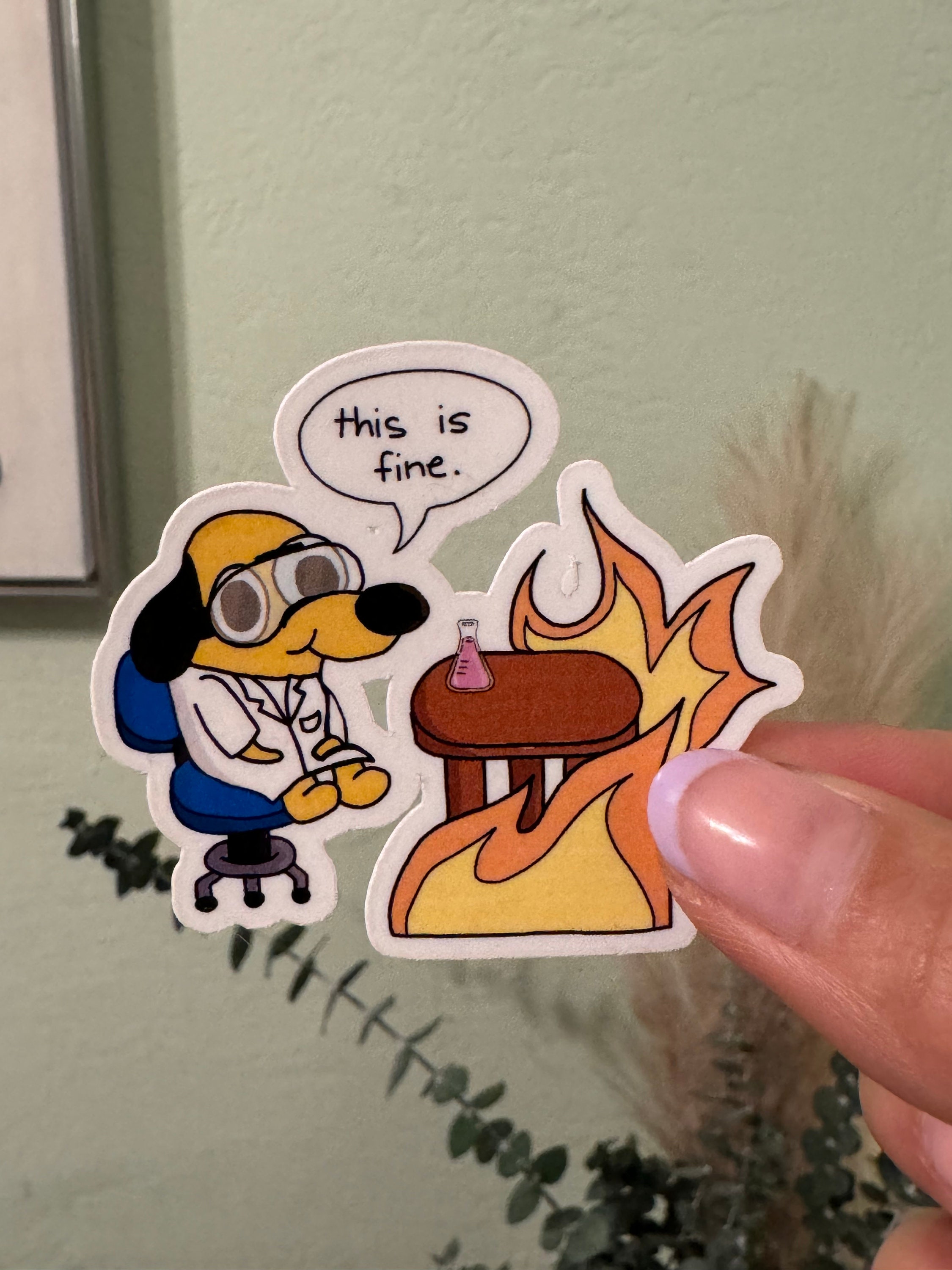 This is Fine - Lab Dog Meme - Etsy