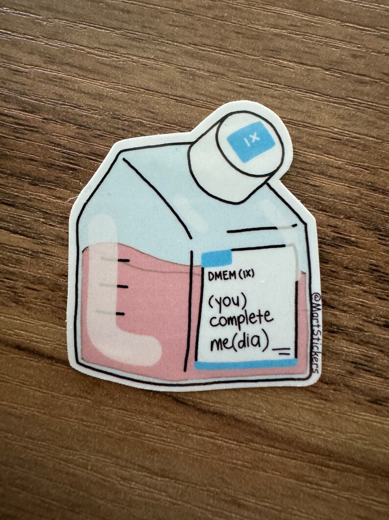 Complete Media “(you) Complete Me(dia)- Lab Sticker - Etsy