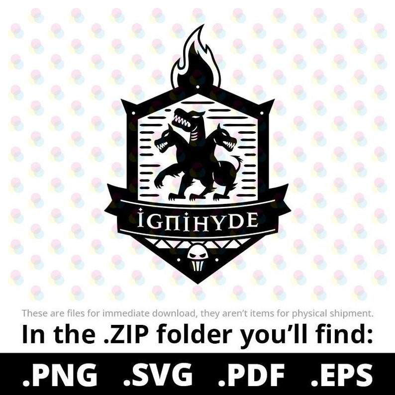 Dorm Icon Logo Ignihyde Twisted Wonderland Vector Svg Pattern - Etsy