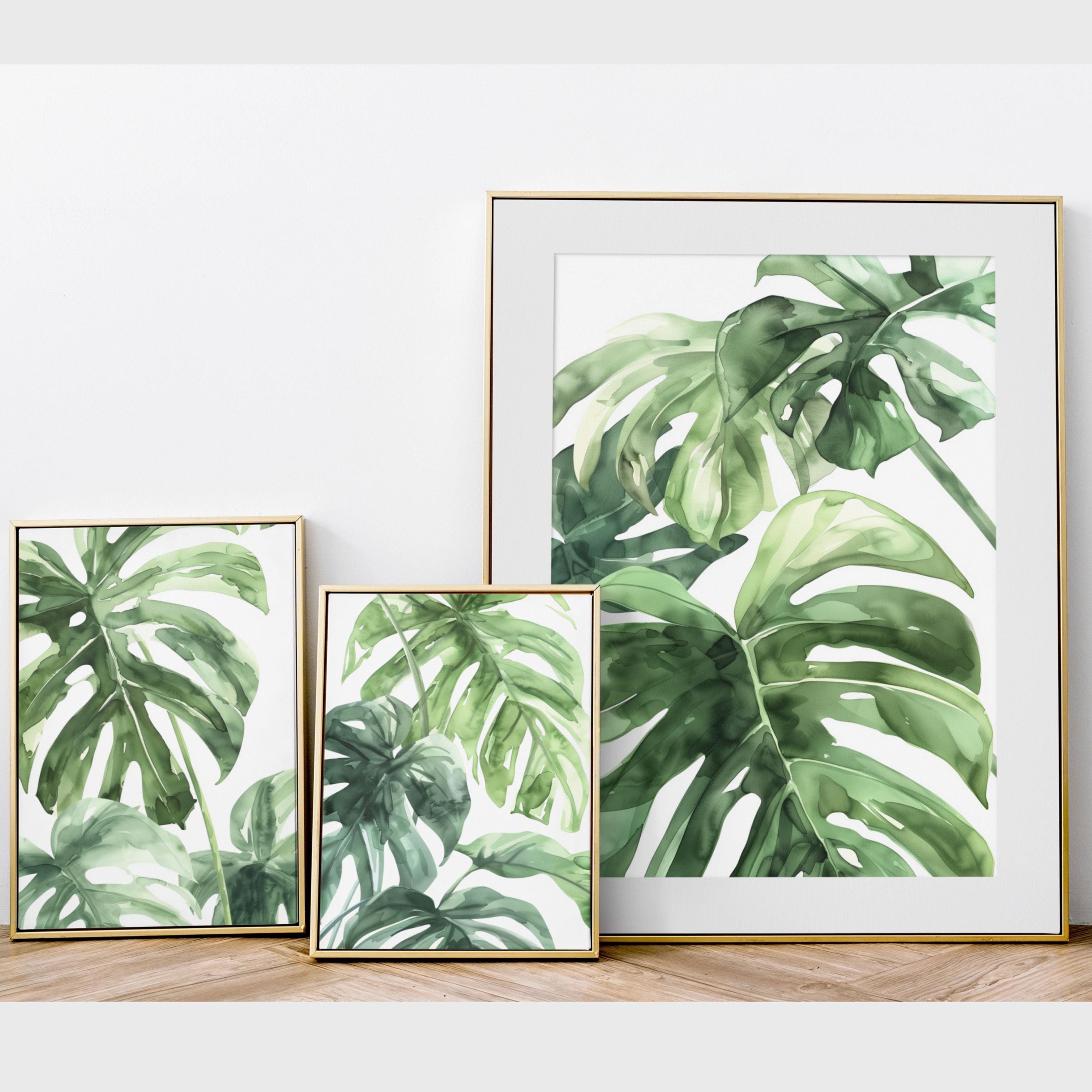 Tropical Monstera Leaf Digital Art Set - Etsy