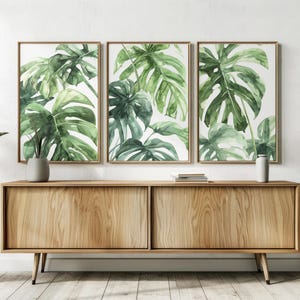 Tropical Monstera Leaf Digital Art Set - Etsy