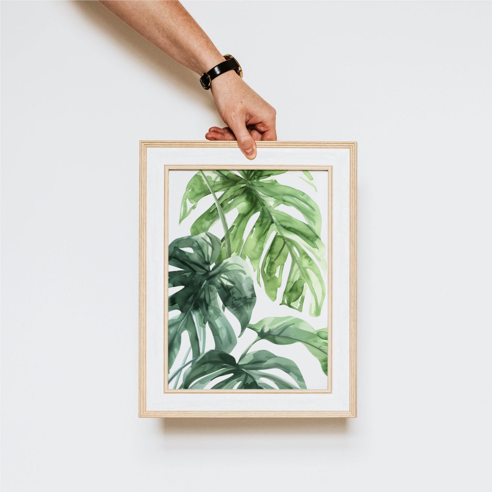 Tropical Monstera Leaf Digital Art Set - Etsy