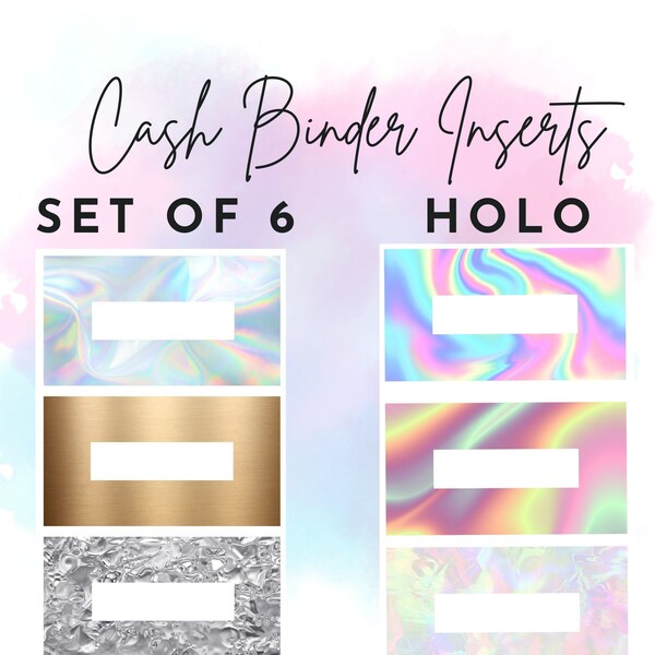 WAVY CHECK Cash Wallet Inserts Set of 6 Personalised or Blank ...