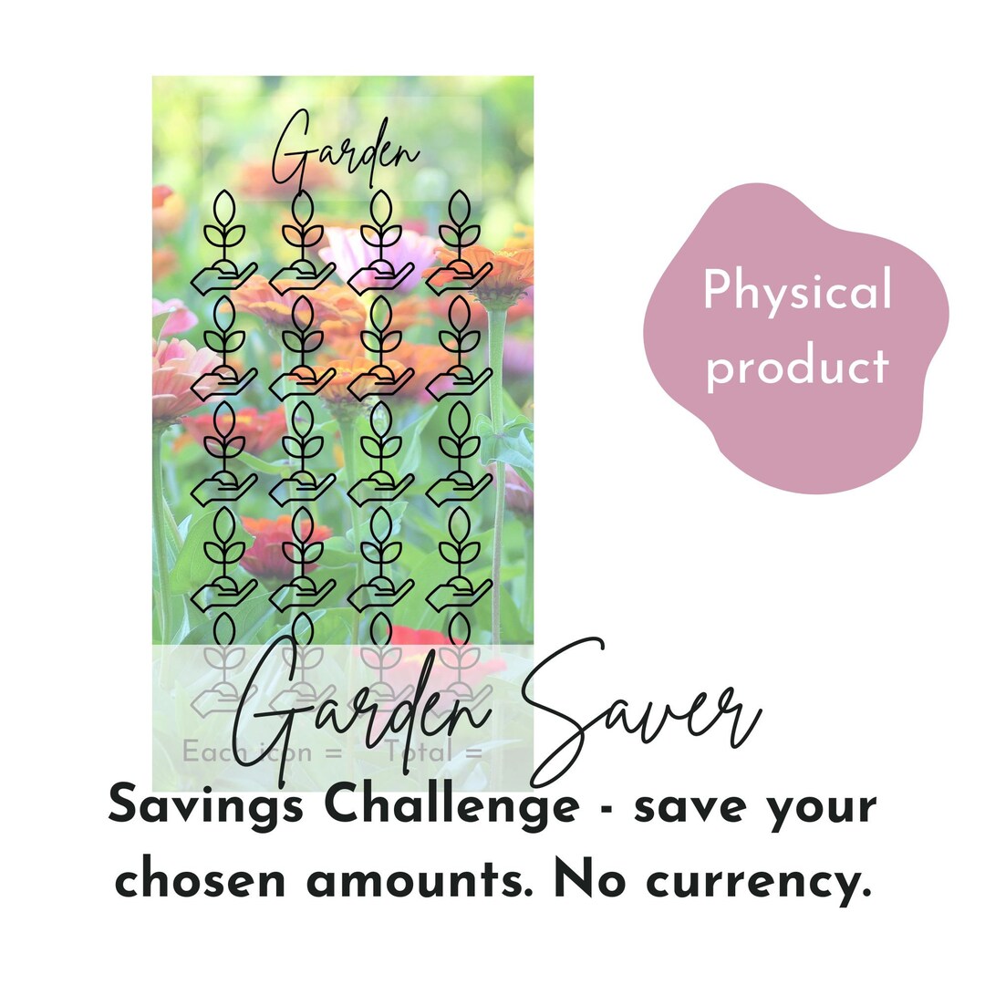 Garden Saver - Laminated Savings Tracker | A6 Binder | Cash Envelope ...