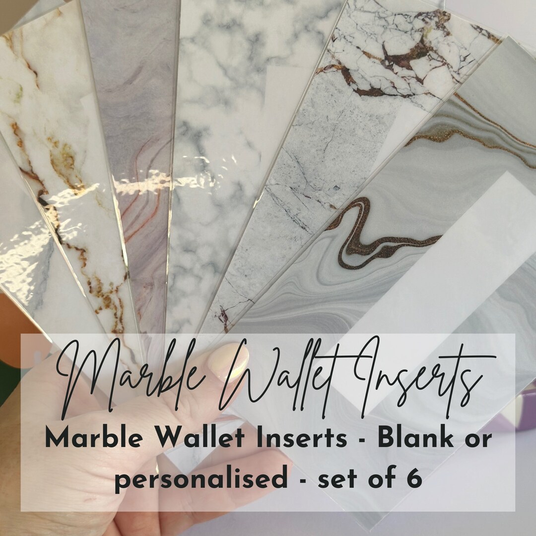 Marble Cash Wallet Inserts - A6/A7 Binder, Set of 6 - Etsy