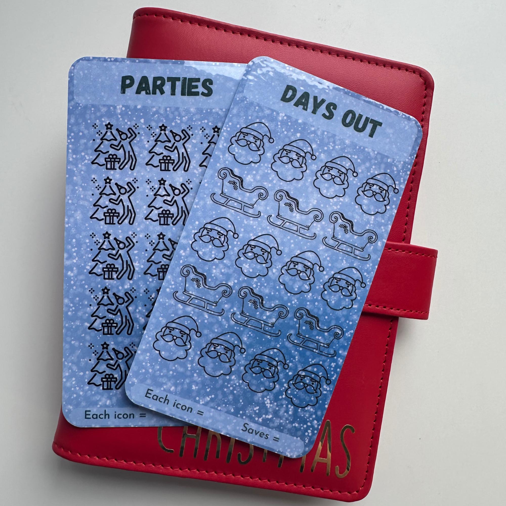 CHRISTMAS Savings Trackers - SNOW, Tracker, Reusable, A6 Binder, Cash ...