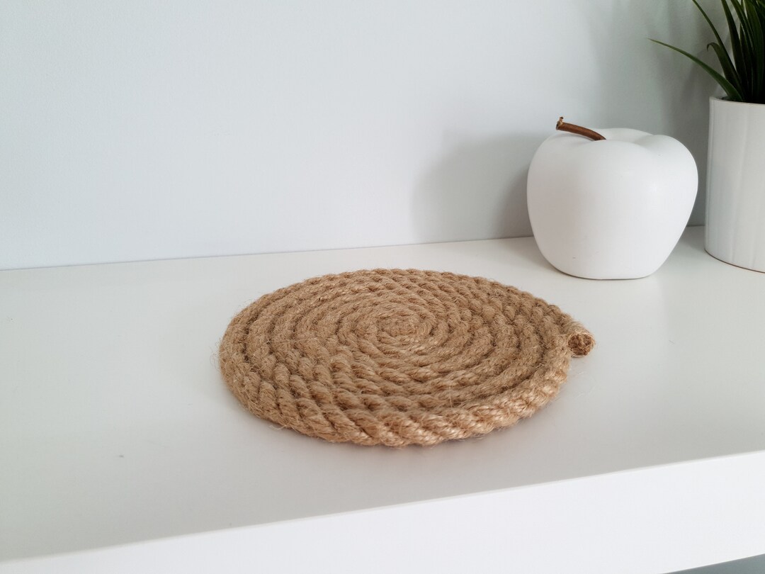 Set of Round Rope Mats..5 Jute Stands..jute Rope Mat.. - Etsy