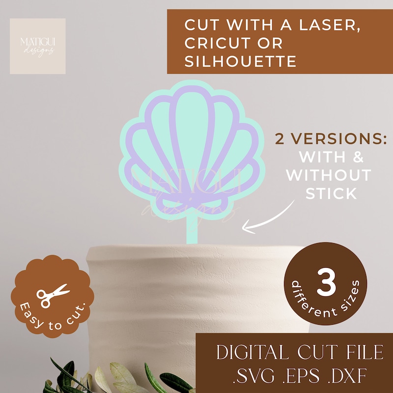 Seashell Cake Topper - Etsy