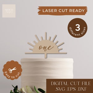 Sun Cake Topper - Etsy