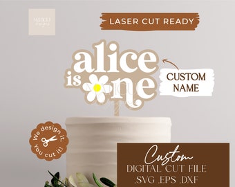 Daisy One Cake Topper SVG - Etsy