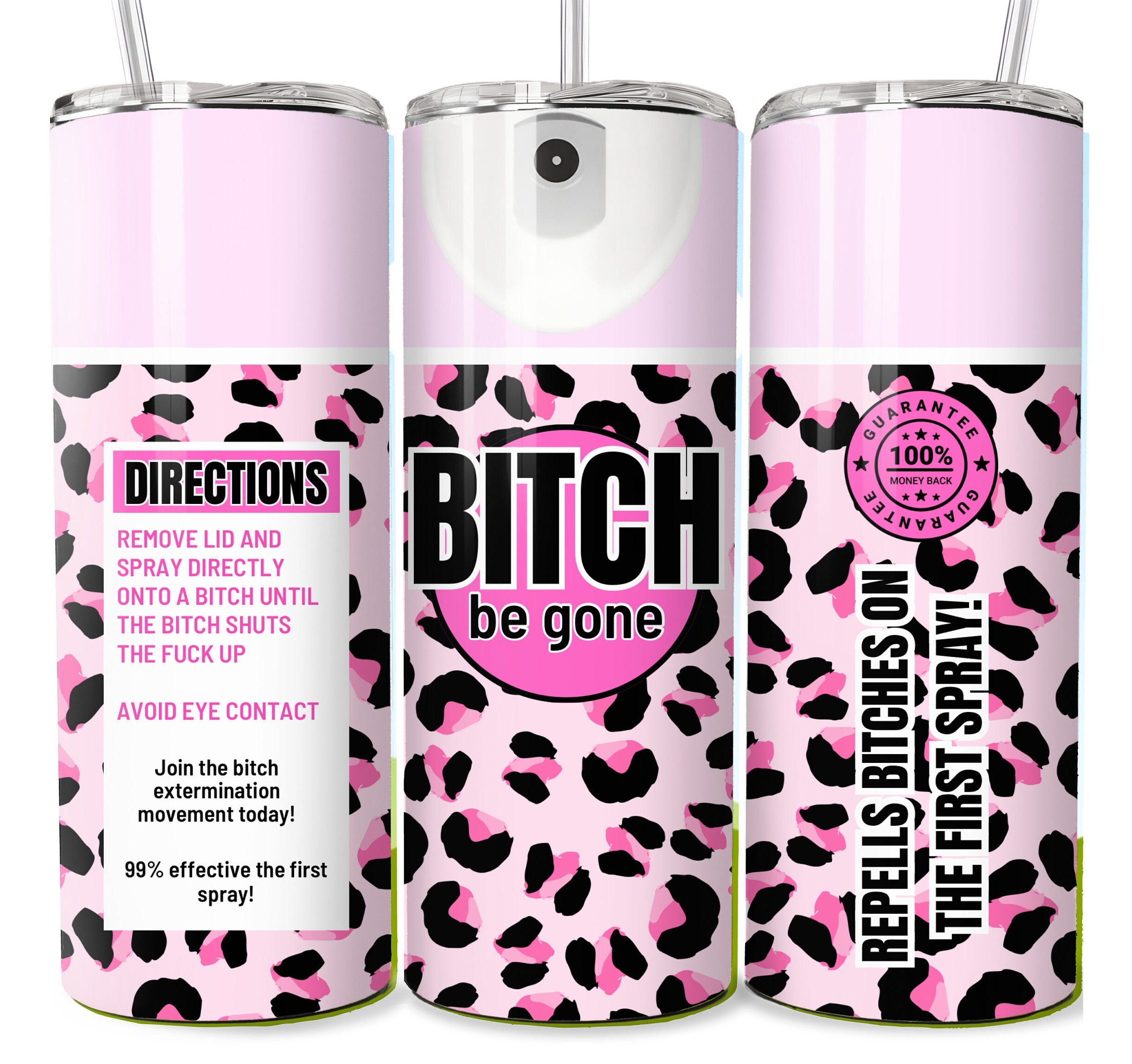Bitch Be Gone Tumbler Wrap Png Funny Bitchspray Tumbler Wrap Digital ...