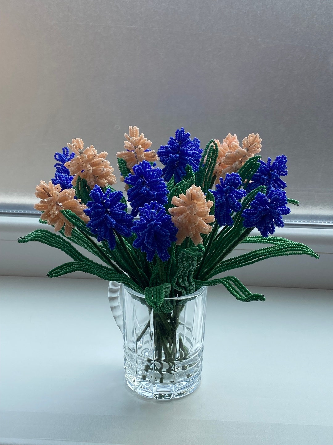 Muscari Flower. French Beaded Flowers.set of 17 Beaded Muscari in a ...