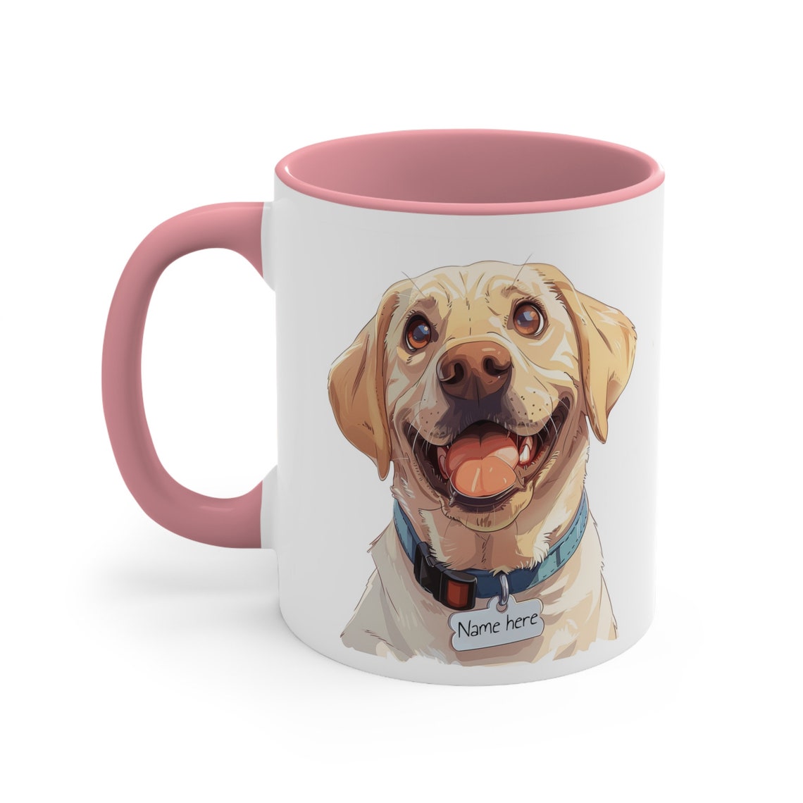 Customizable Cartoon Dog Mug, Add Your Pup's Name Mug, Personalized Mug ...