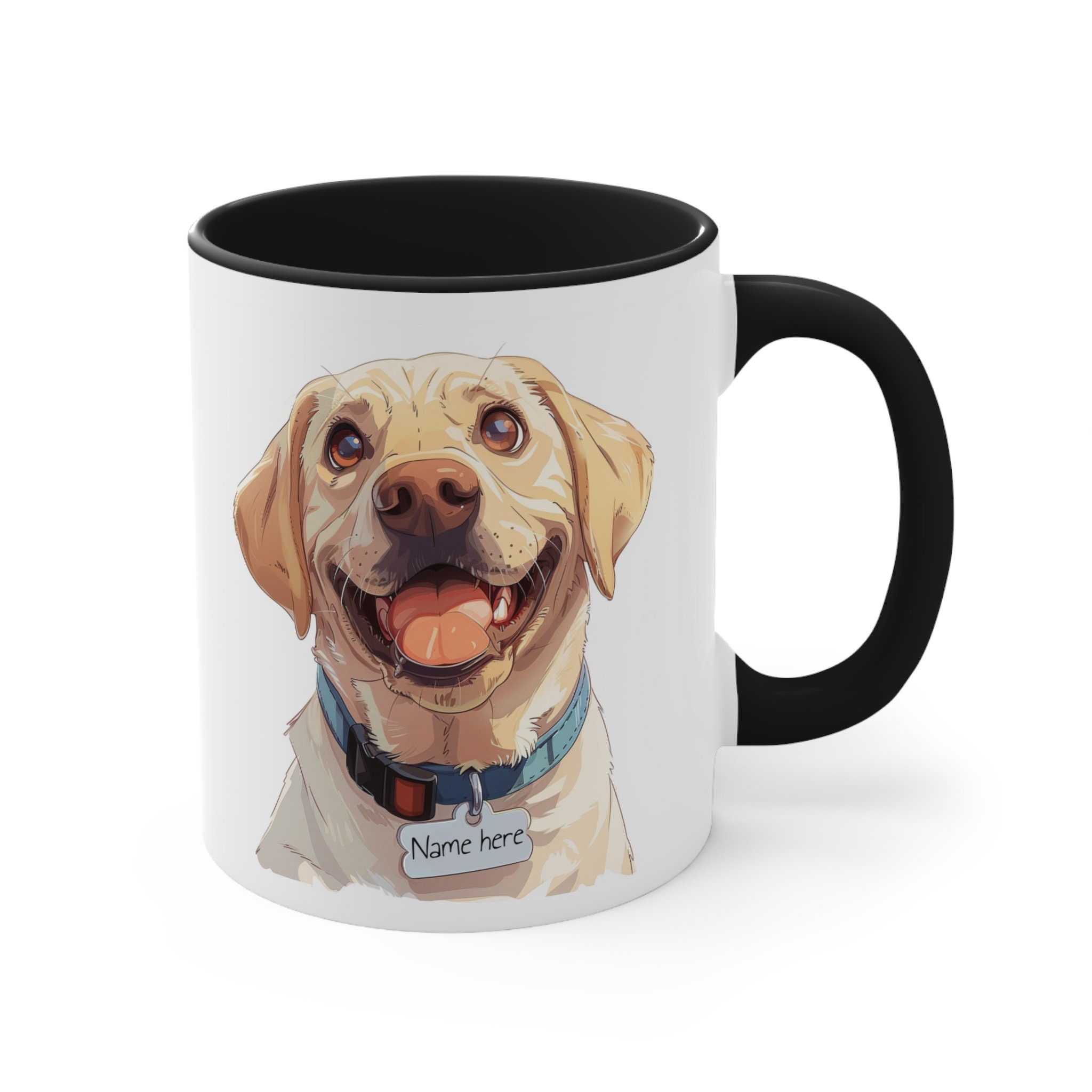 Customizable Cartoon Dog Mug, Add Your Pup's Name Mug, Personalized Mug ...