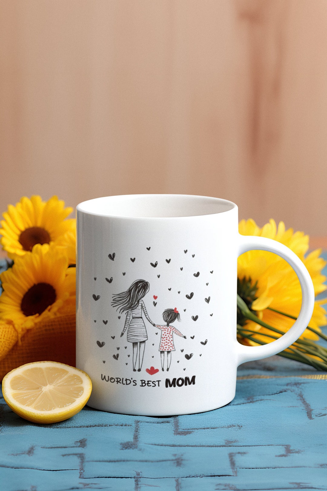 Mother's Day Mug, Children Design for Mom Mug, World's Best Mom Mug ...